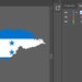 Honduras Flag Map SVG, Honduran Cricut Cut File, Country Nation ...