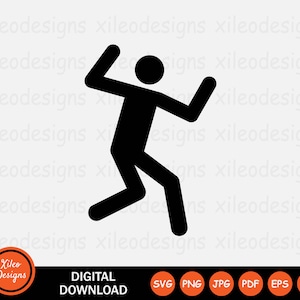 Jumping Icon SVG - Jump Jumper Happy Joy Leap Leaping Stick Figure ...