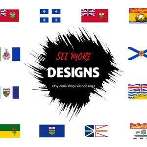 New Brunswick Canada Flag, NB CA Canadian Province Banner, SVG Cut File ...