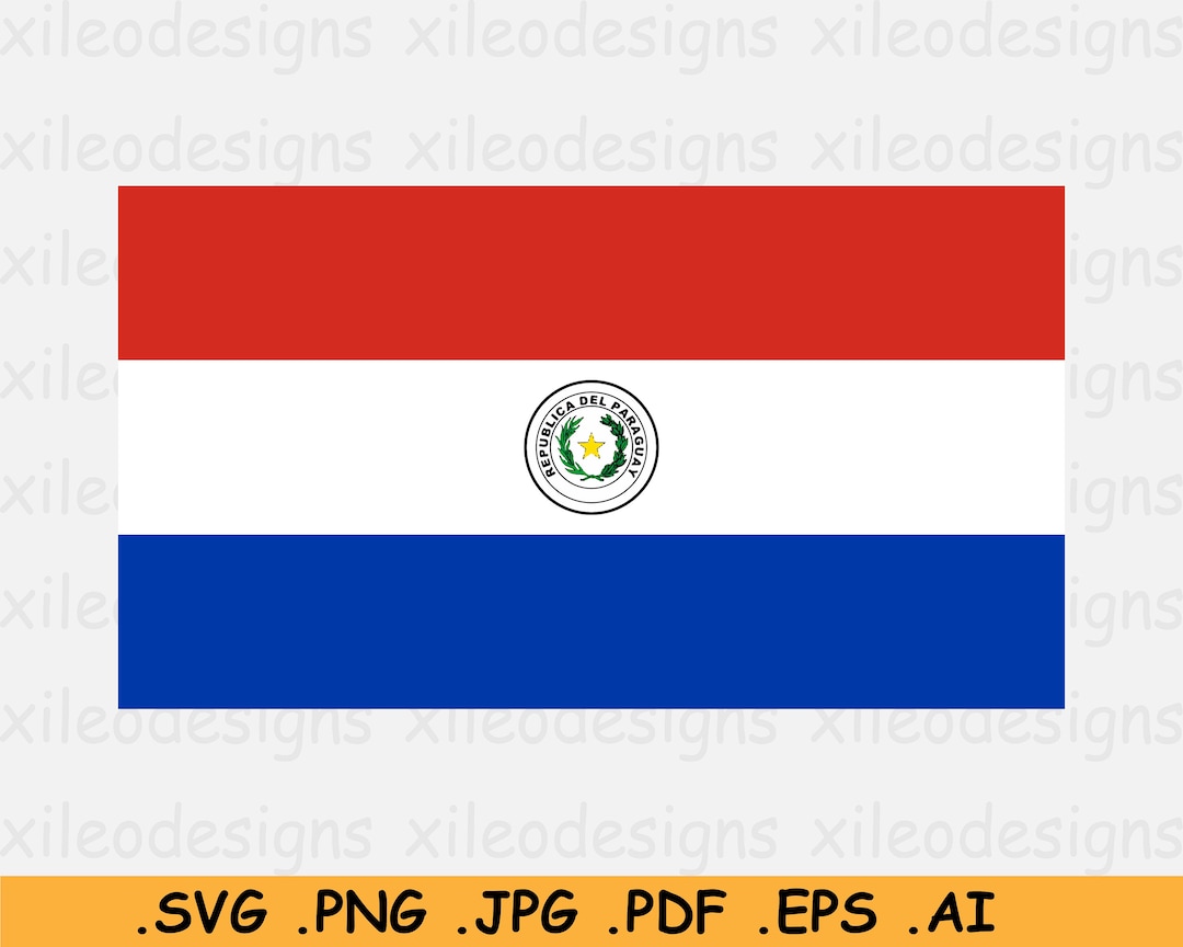 Paraguay Flag SVG, Paraguayan National Nation Country Banner, Instant ...