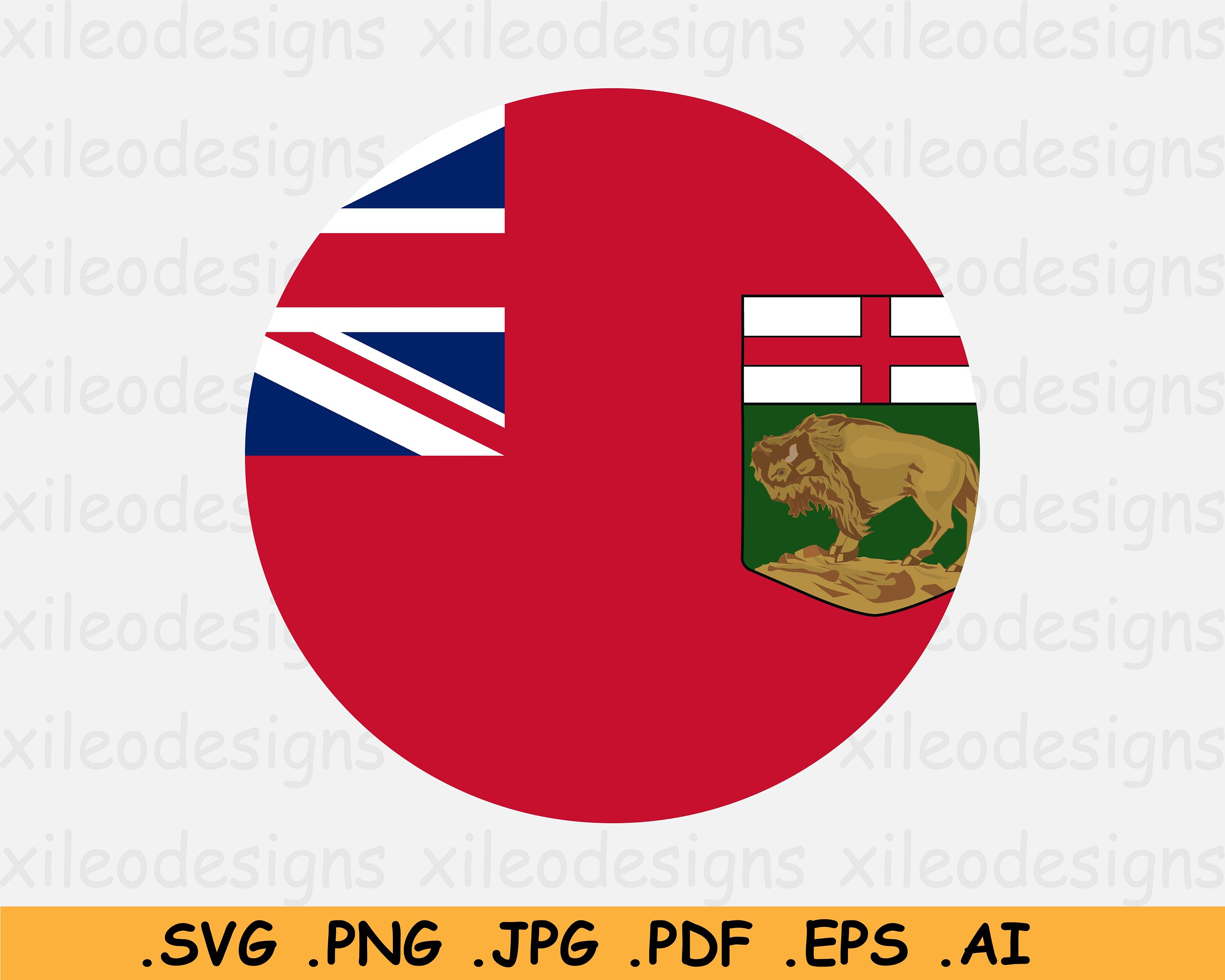 Manitoba SVG Round Flag SVG Kanada Provinz Kreis Kreis | Etsy