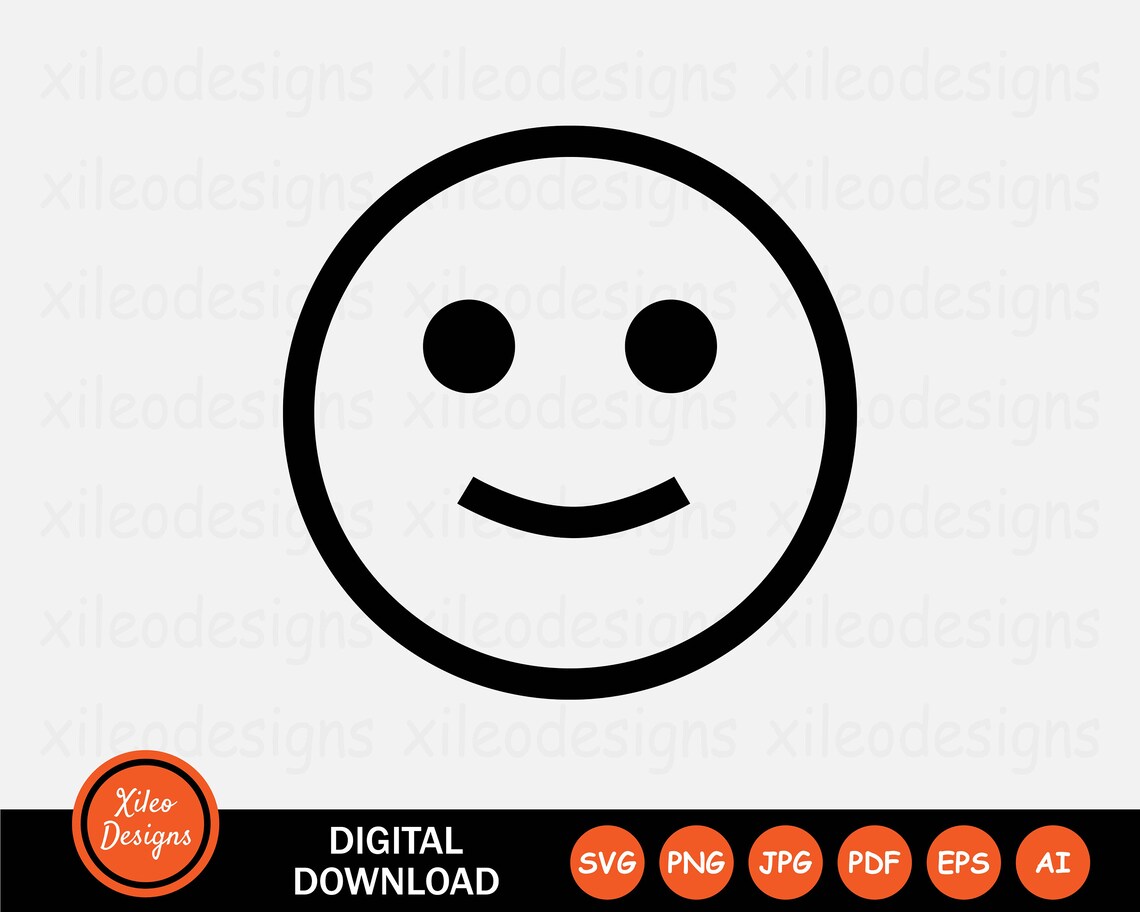 Smiley Face Icon SVG Happy Joy Positive Delight Smile Emoji - Etsy