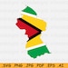 Guyana Flag Map SVG, Guyanese SVG Cricut Cut File, Country Nation ...
