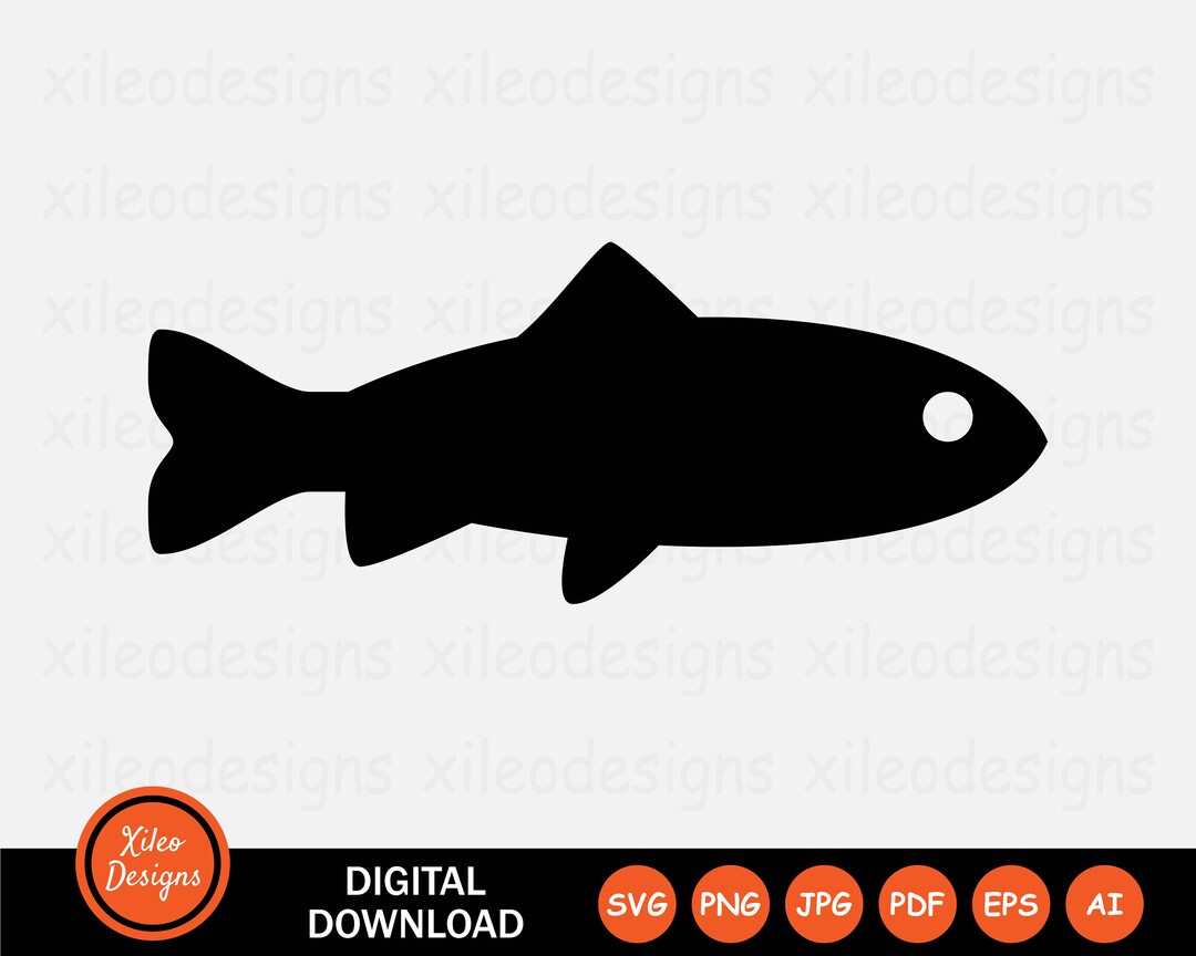 Fish Icon SVG Sea Ocean Marine Wildlife Animal Shape Png Jpg Eps Ai Pdf ...