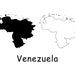 Map of Venezuela, Venezuelan Map, Black White Detailed Solid Line ...
