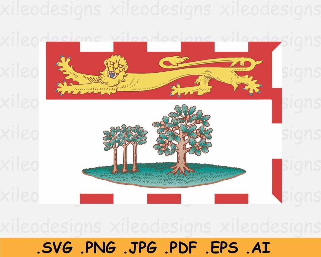 Prince Edward Island Canada Flag SVG, Canadian Province, Clipart Vector ...