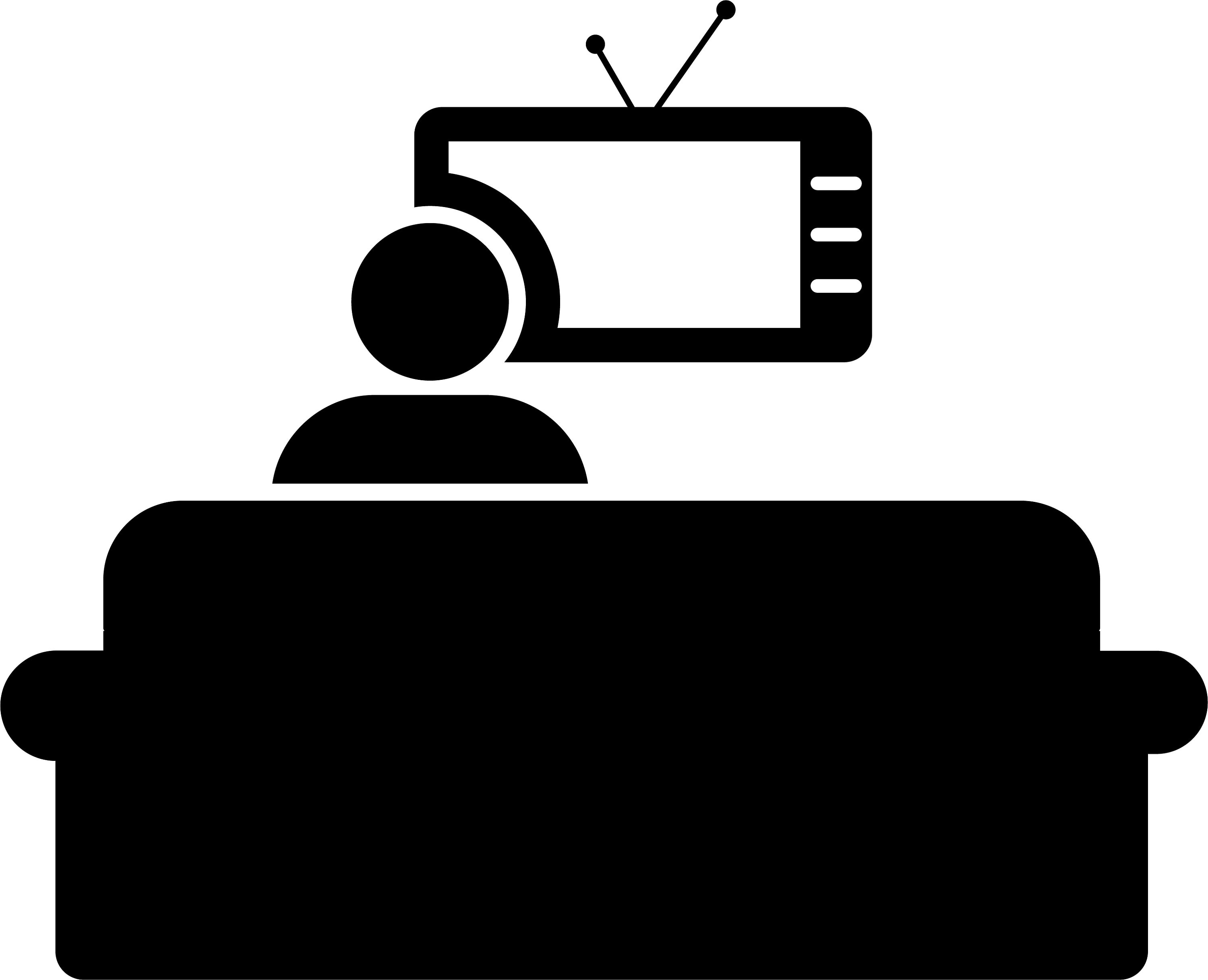 Stick Figure Watching Tv