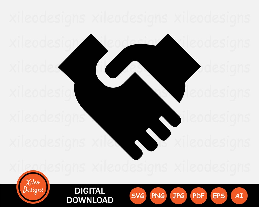 Handshake Icon SVG Business Partnership Agreement Deal Greeting Greet ...