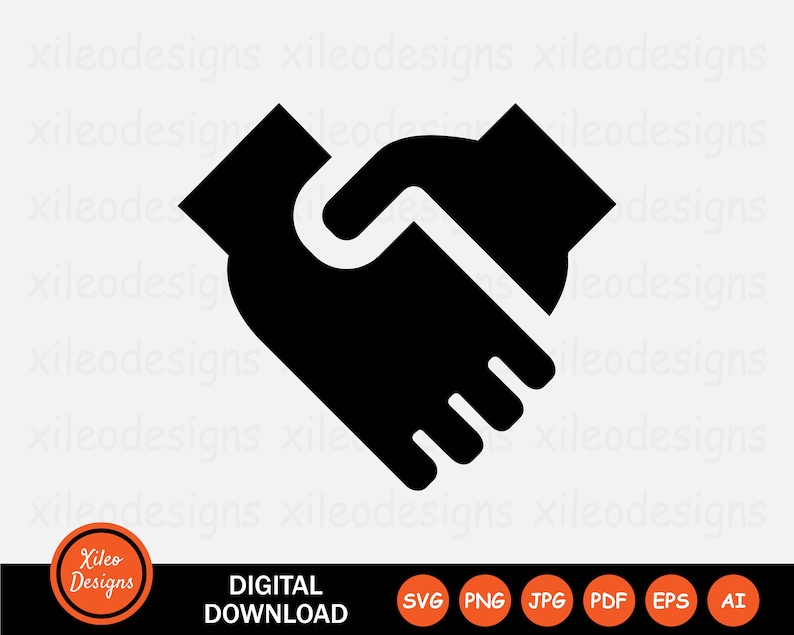 Handshake Icon SVG Business Partnership Agreement Deal Greeting Greet ...