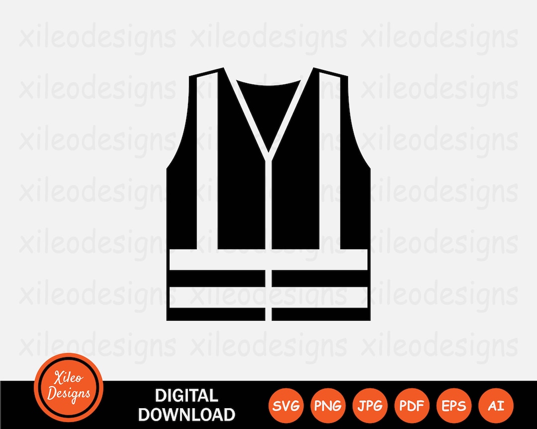 Safety Vest Icon SVG - Construction Protective Clothing Jacket Symbol ...