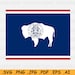 Wyoming Flag Map SVG - WY USA United States of America, State Border ...