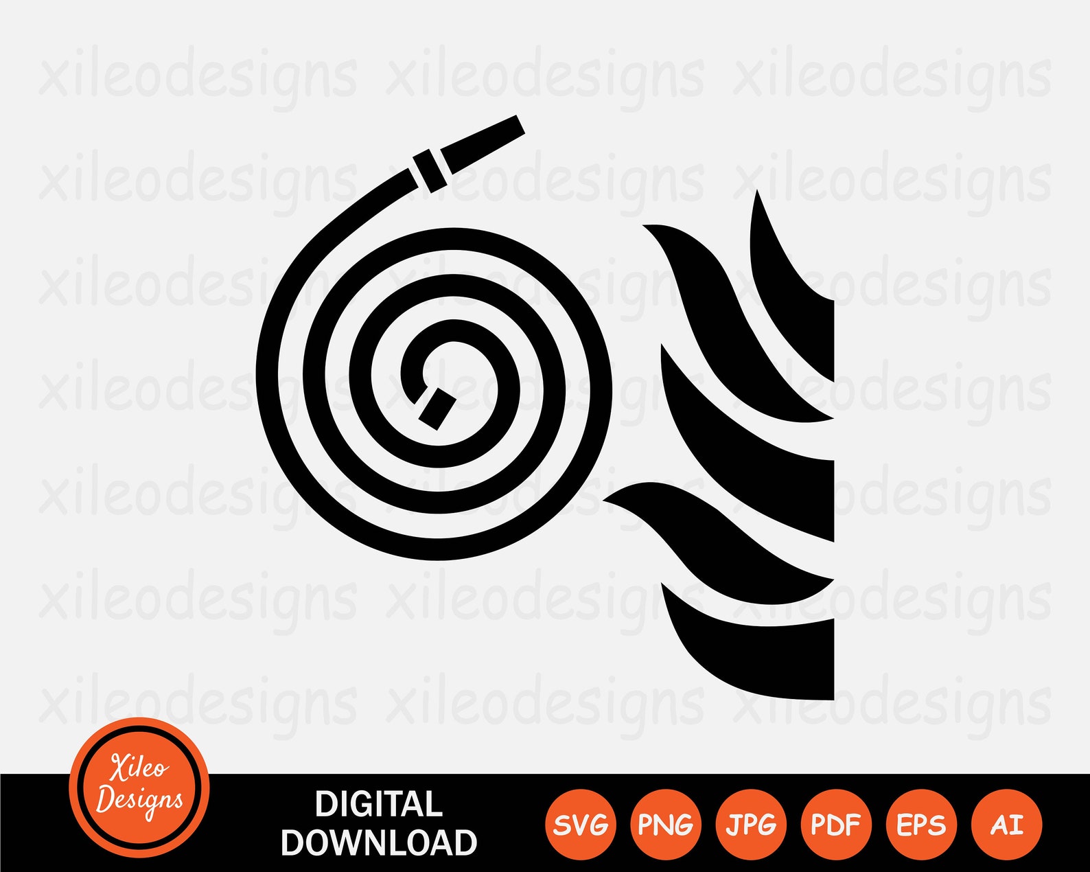 Fire Hose SVG Reel Extinguisher Flame Suppression Equipment - Etsy