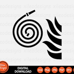 Fire Hose SVG Reel Extinguisher Flame Suppression Equipment Sign Symbol ...