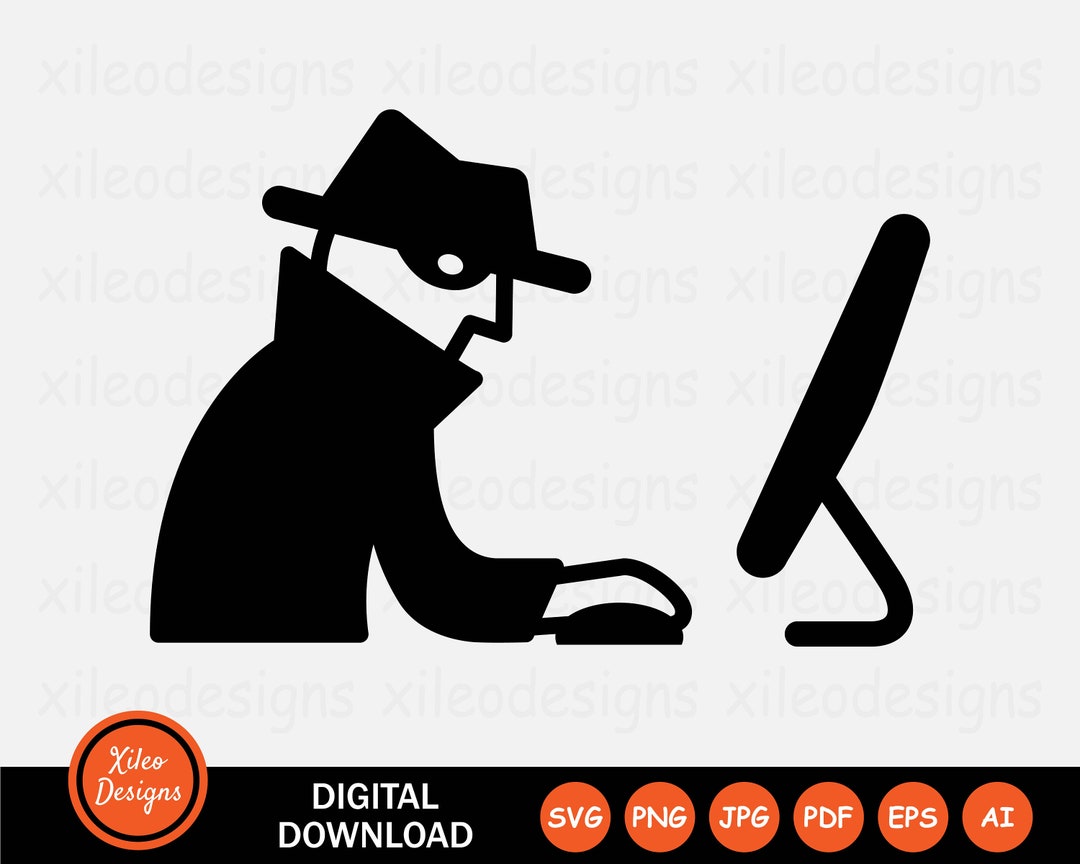 Hacker Icon Cyber Crime Criminal Hacking Hack Thief Spy Sign Symbol ...