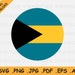 The Bahamas Round Flag SVG, Bahamian Circle Icon, National Circular ...