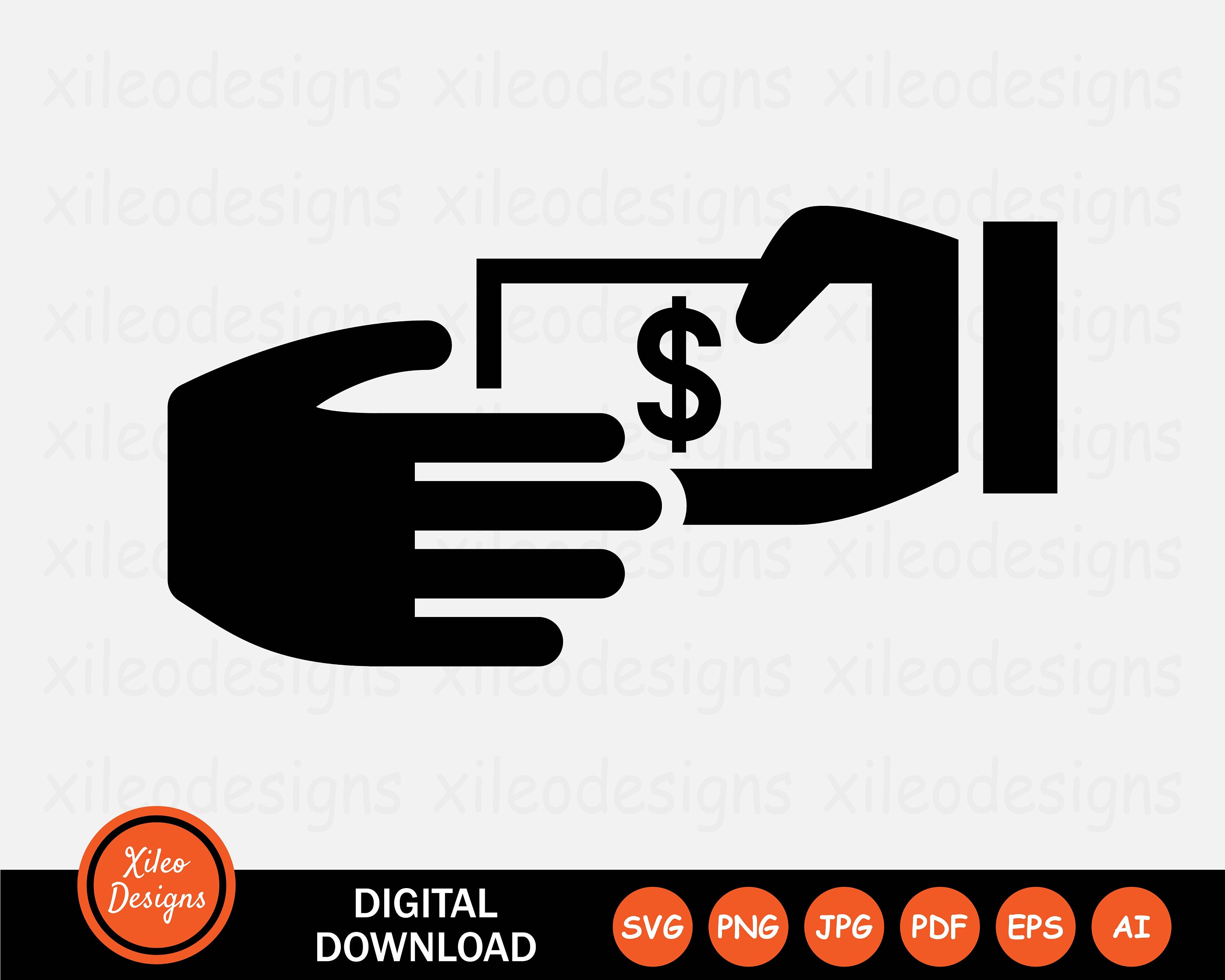 Bargeld Zahlung Symbol SVG Geld Wechsel Transaktion Zeichen Symbol ...