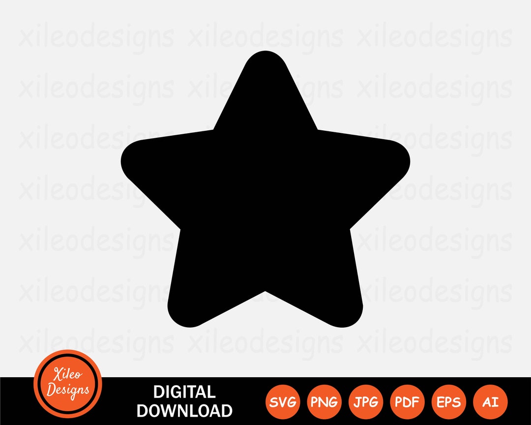 Star Shape Icon SVG Five 5 Point Rating Rate Favorite Png Jpg Eps Ai ...