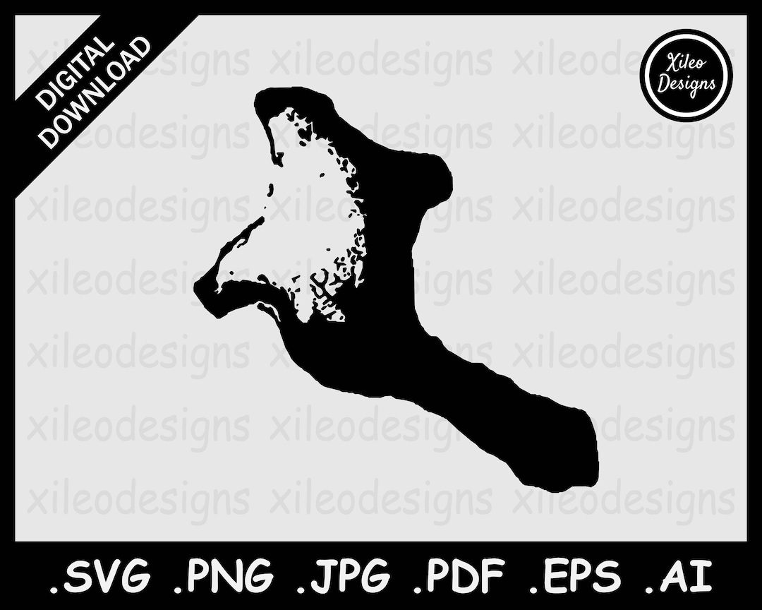 Republic of Kiribati Map SVG, Country National Border Boundary, Black ...