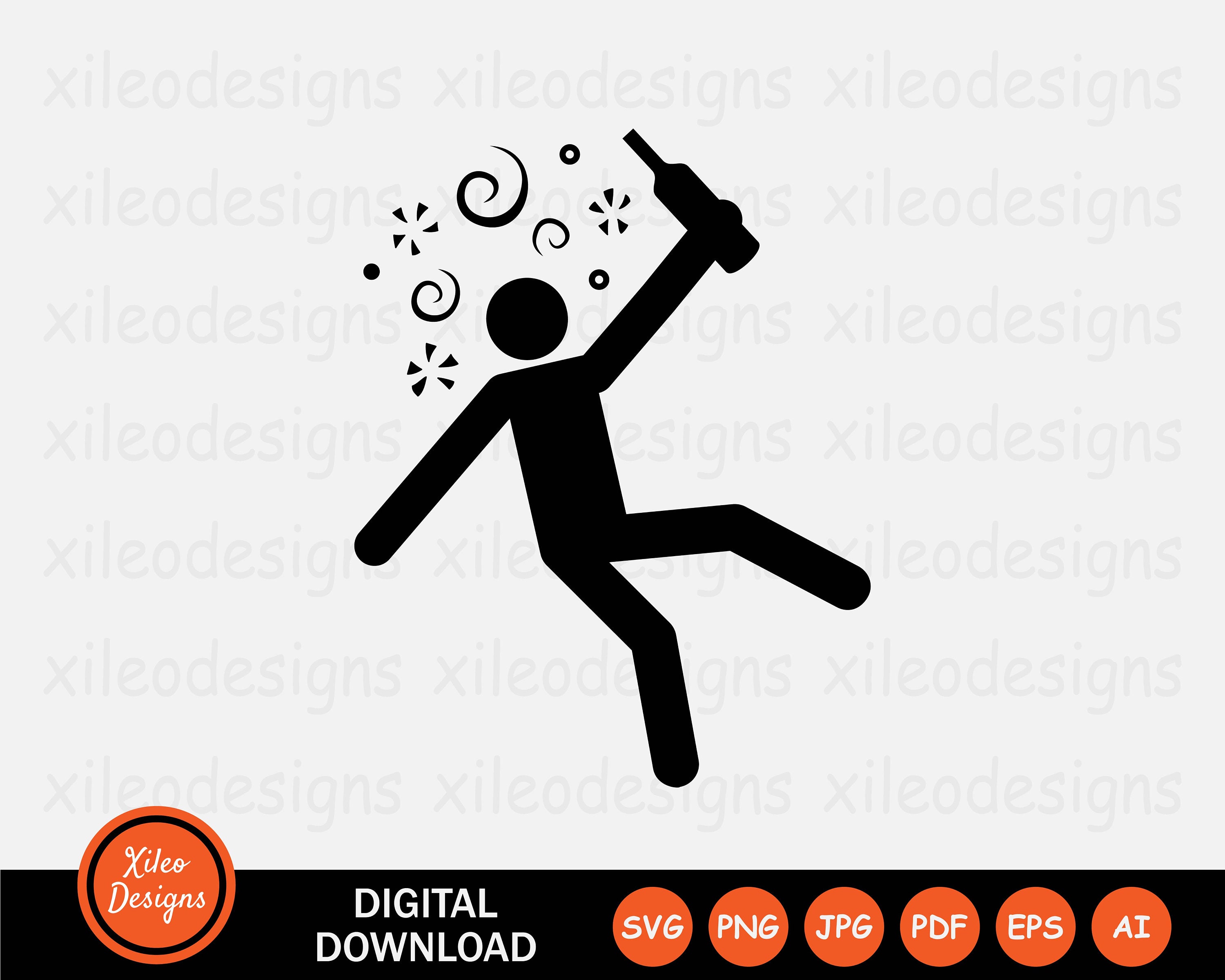 Drunk Person Icon Intoxicated Alcohol Drink Drinking Dizzy Vector ...