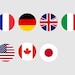 G7 Member Countries Round Flags SVG Bundle Set, G7 Country Circle Flag ...