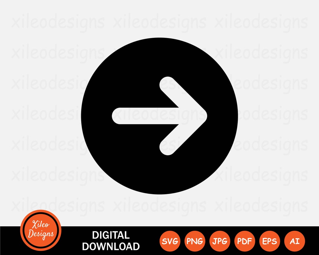 Round Left Arrow Icon SVG Circle Pointer Point East Next Skip Forward ...