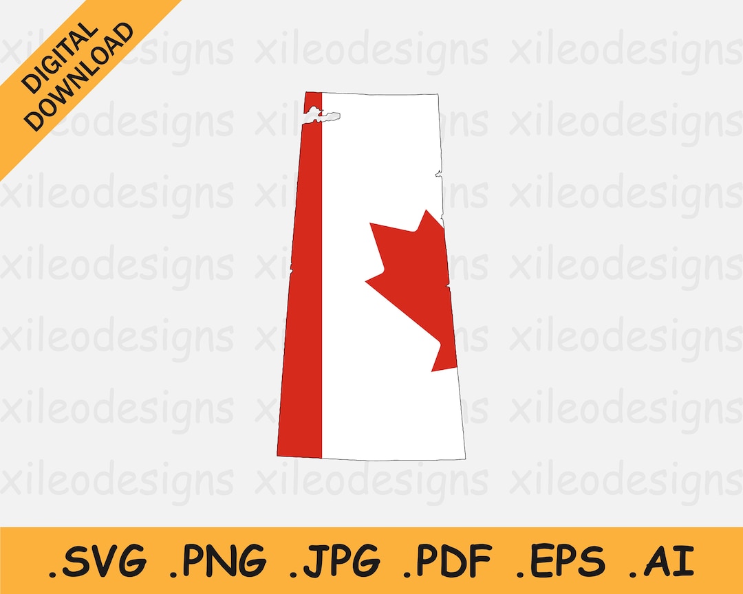 Saskatchewan Map Canada Flag SVG, Canadian Province Banner Shape Border ...