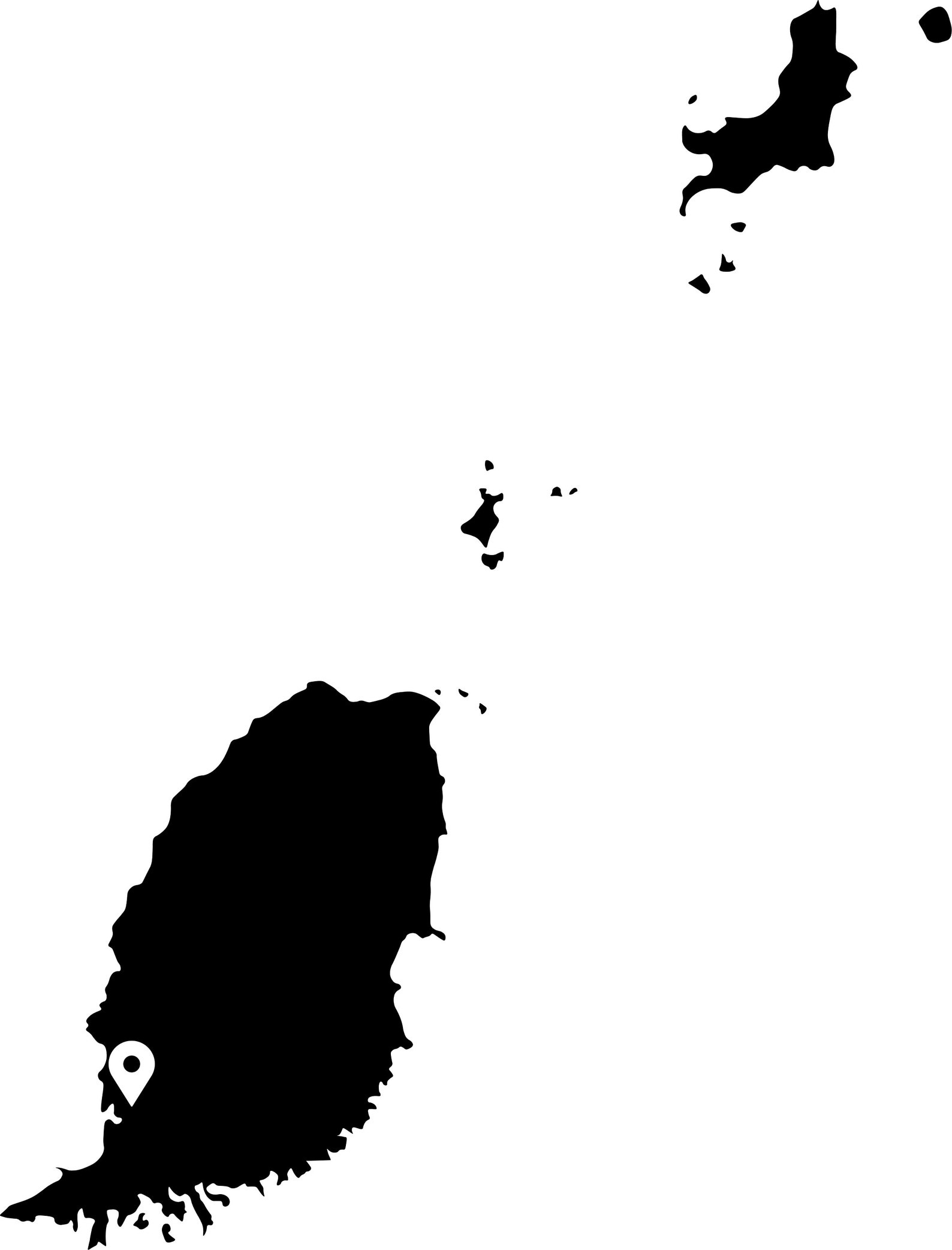 St George's Grenada Map Capital City Country Location Pin - Etsy