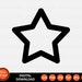 Star Line Icon SVG Five Point Favorite Rating Rate Like Digital ...