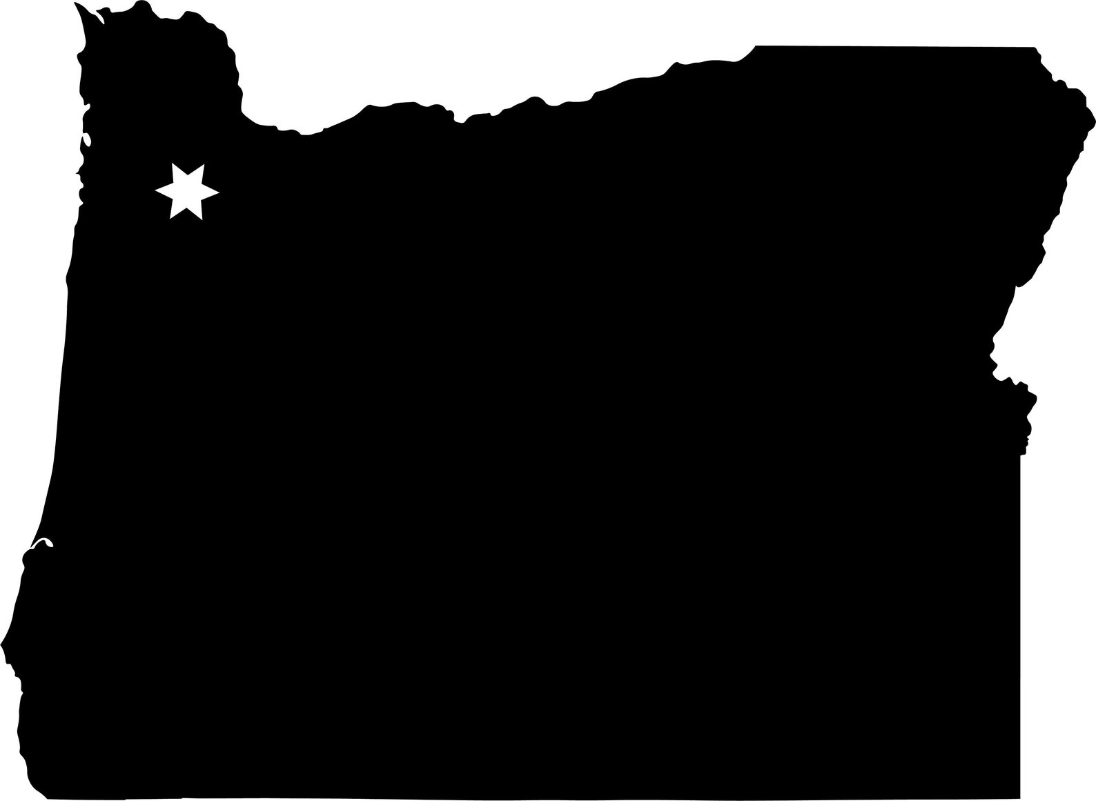 Salem Oregon OR Capital City Position on a State Map USA - Etsy