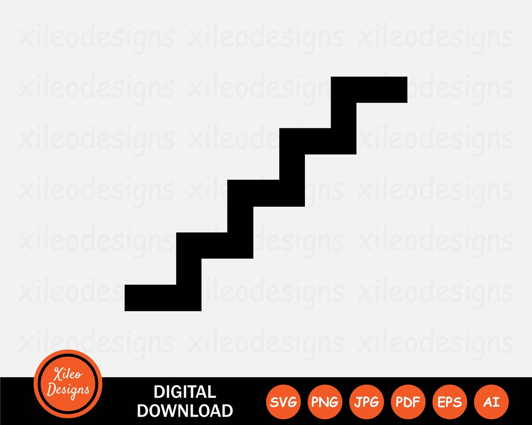 Stairs Icon SVG - Stair Staircase Stairwell Step Steps Ladder up Down ...