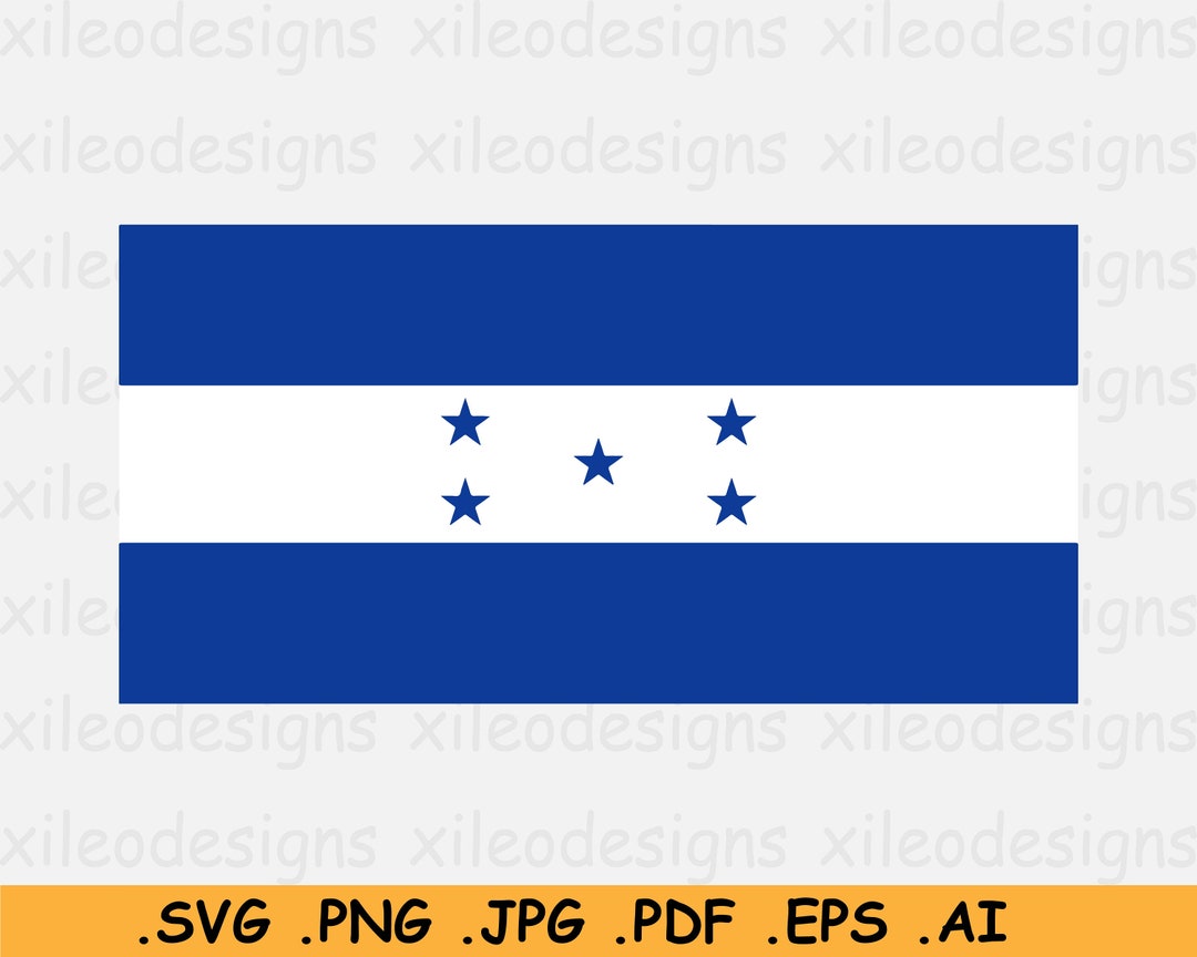 Honduras National Flag SVG, Honduran Nation Country Banner, Cricut Cut ...