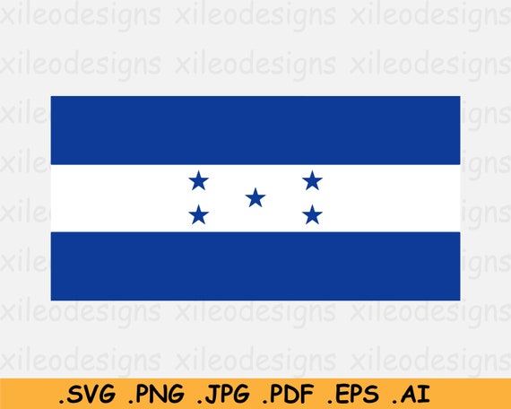 Honduras National Flag SVG Honduran Nation Country Banner - Etsy