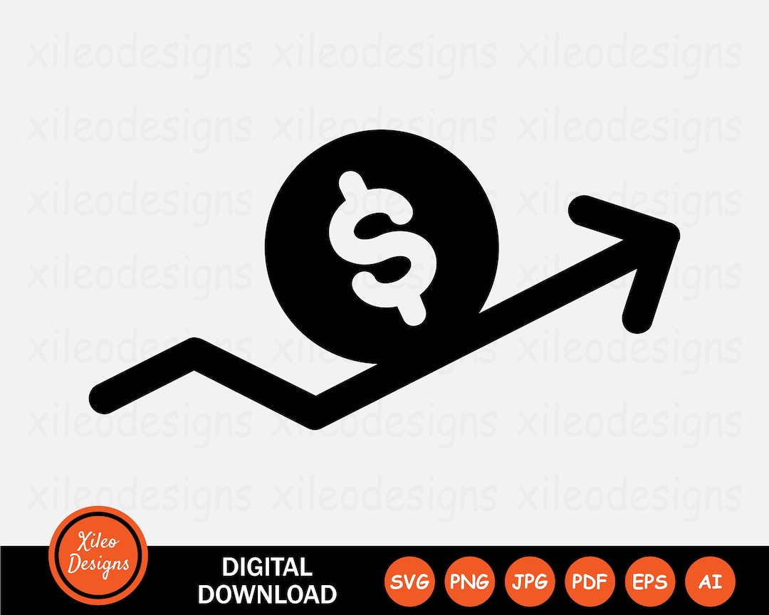 Money Arrow Icon SVG Business Growth Stock Economy up Sign Symbol ...