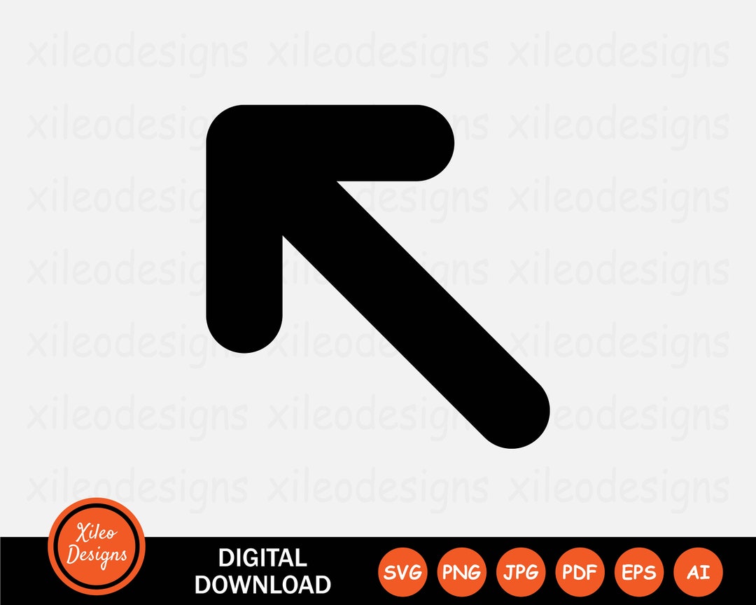 Point Arrow Top Left Icon SVG Upper Corner Mouse Cursor Png Jpg Eps Ai Pdf Digital Download ...