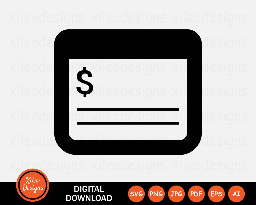 Checkbook Icon SVG Check Book Cheque Bank Money Payment Digital ...