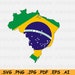 Brazil Map Flag SVG - Map of Brazil Brazilian National Flag Brazil Map ...