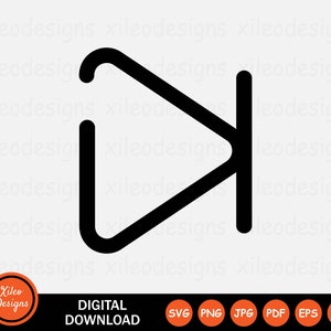 Skip Line Icon SVG Next Track Music Audio Media Control Png Jpg Eps Ai ...