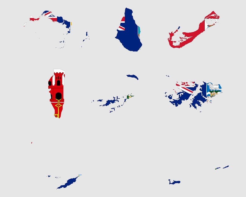 British Overseas Territories Flag Maps SVG, Bots United Kingdom U.K ...