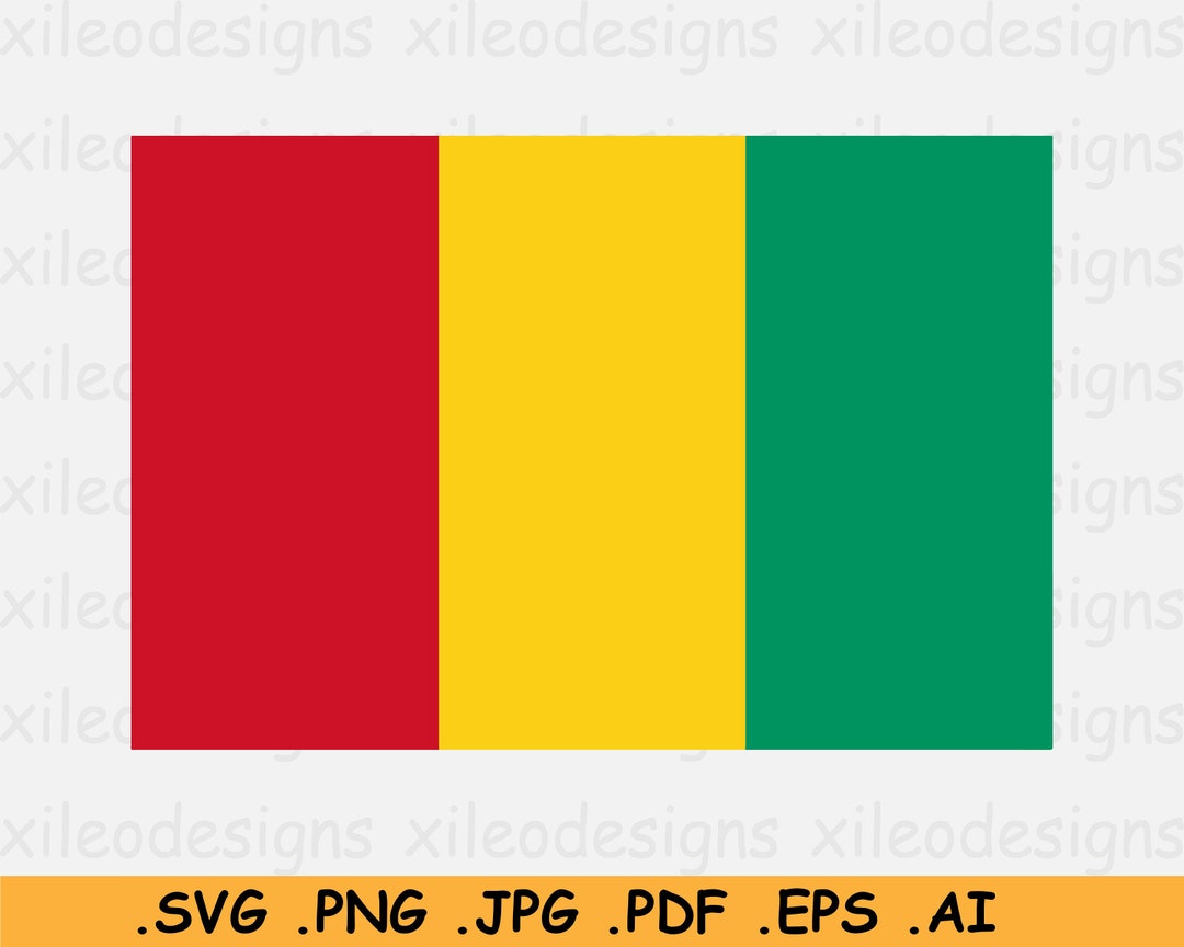 Guinea Flag SVG, Guinean National Nation Country Banner, Cricut Cut ...