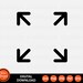 Expanding Arrows Icon SVG Four Arrow Point Zoom in Out Png Jpg Eps Ai ...
