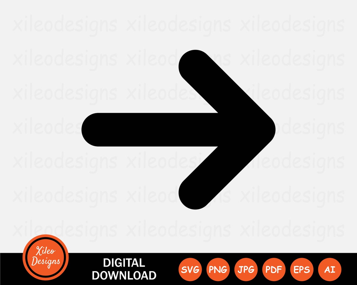 Right Arrow Icon SVG - Next Skip Forward Point Pointer Navigation Path ...