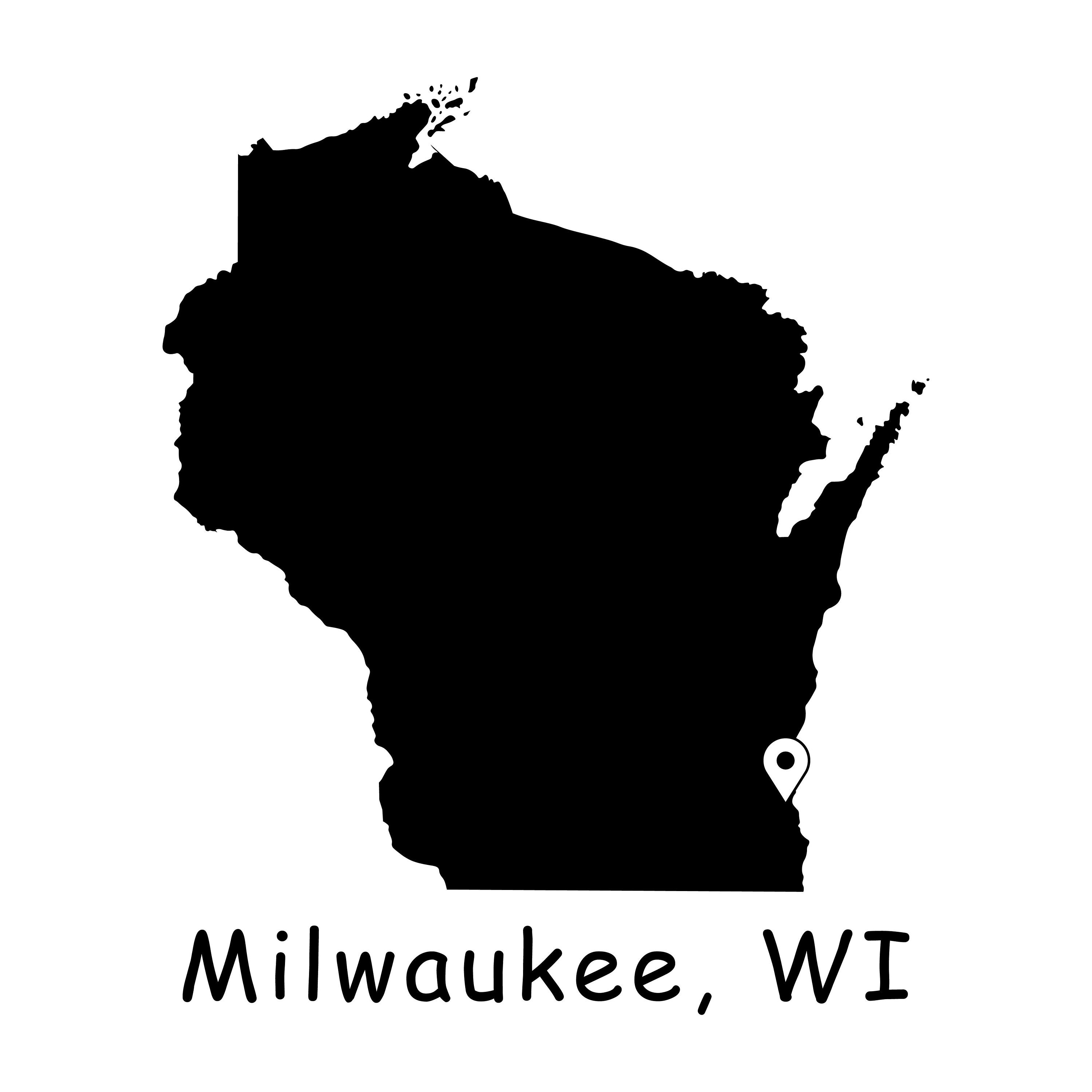 Milwaukee on Wisconsin State Map, Milwaukee WI Wisconsin USA Map ...
