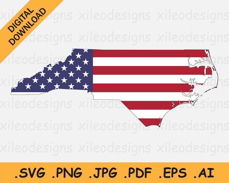 50 US State Maps on American Flag SVG - Individual USA America States ...