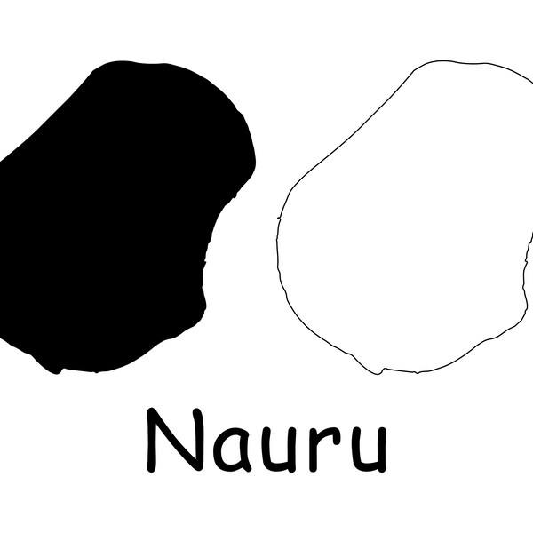 Nauruan Map Svg - Etsy