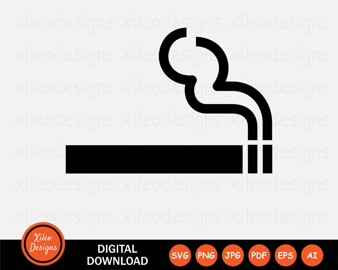 Smoking Sign Icon SVG Smoke Zone Cigarettes Tobacco Png Jpg Eps Ai Pdf ...