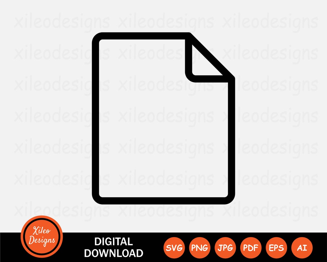File Icon SVG Folded Paper Sheet Document Copy Paste Png Jpg Eps Ai Pdf ...