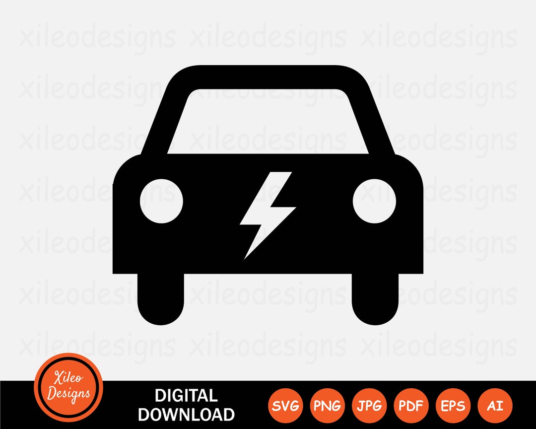 EV Car Icon SVG Electric Car Vehicle Hybrid Renewable Png Jpg Eps Ai ...