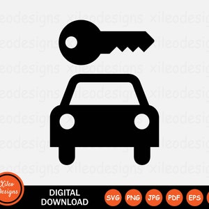 Car Lock Icon SVG Carkey Security Keys Secure Safety Digital Download ...