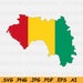 Guinea Flag Map SVG, Guinean SVG Cricut Cut File, Country Nation ...
