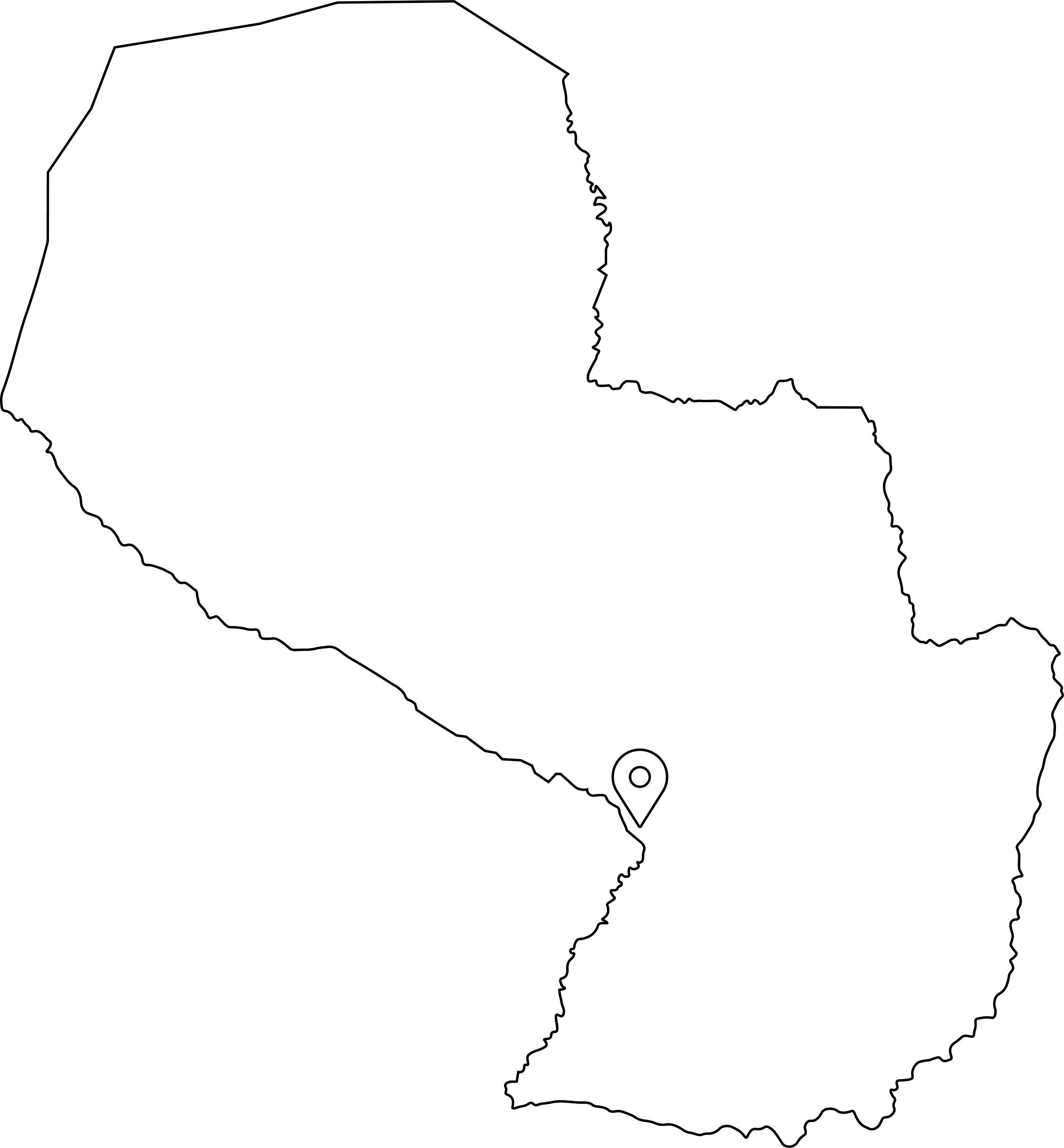 Asuncion Paraguay Map Capital City Country Location Pin Black | Etsy